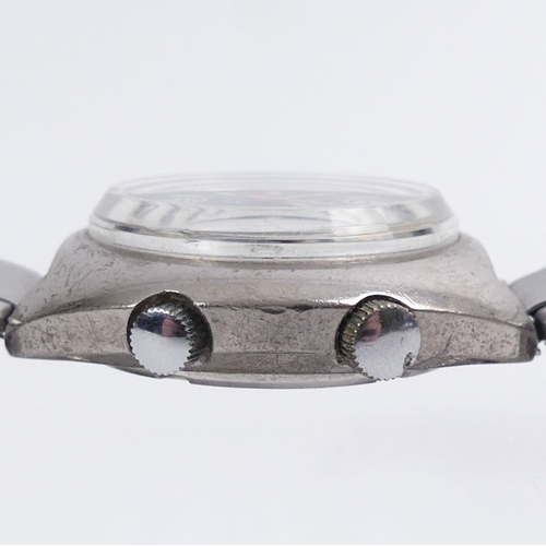 A stainless steel Cronel Jet King 17 jewel manual wind divers watch, 41 ...