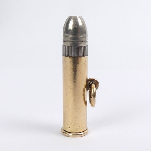 9ct gold tested G.W Hicks bullet design propelling pencil. 62mm open ...