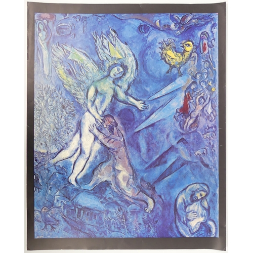 A 1966 Collotype print 'Jacob wrestling with the Angel' Marc Chagall ...