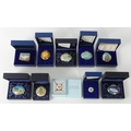 Ten boxed Halcyon Days enamel trinket boxes, including Budapest and ...