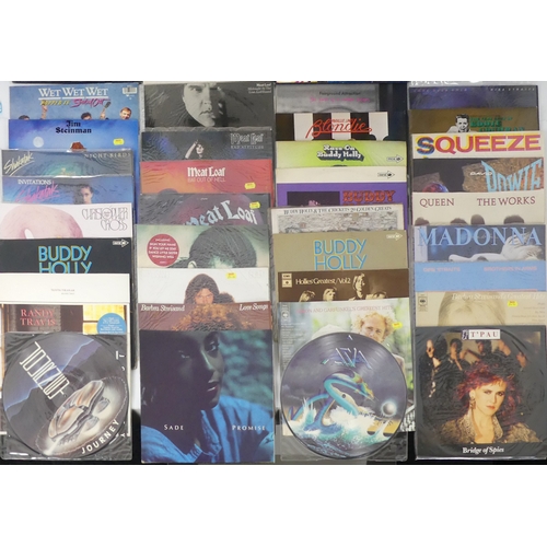 39 LPs to include Bowie, Queen, Blondie, Meatloaf, Buddy Holly, Squeeze ...