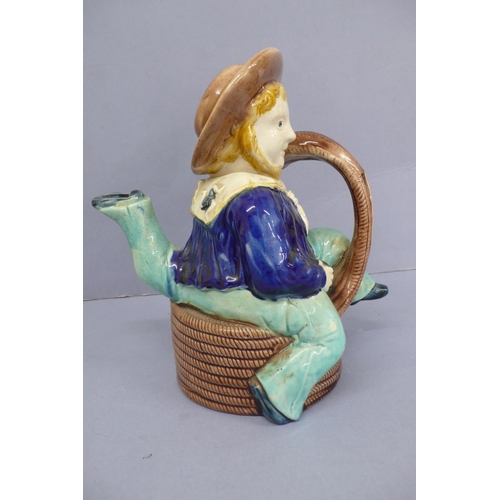 Manx Jolly Jack Tar three legged tea pot by W. Broughton, Douglas, Isle ...