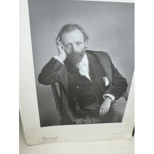 Numerous framed photographs and prints of Hall Caine