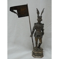 19th/20thC German silver figure of Knight in armour standing with a ...