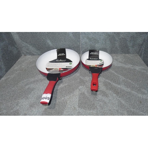 2 x various Buckingham frying pans