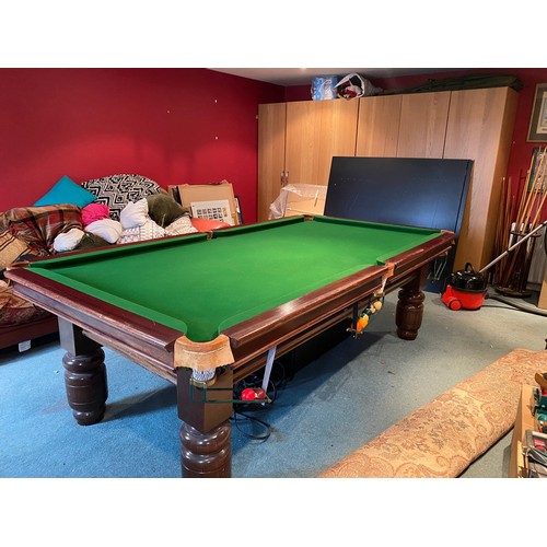 A Rare mahogany three quarter sized Snooker/Billiard/Pool table. size ...
