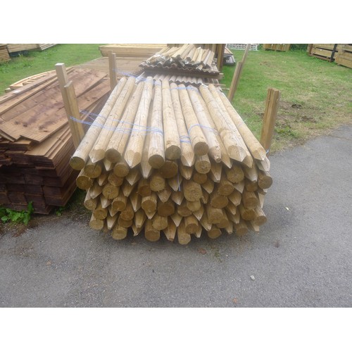 A quantity of approx 80+ round fencing stakes each at approx 7.5cm ...
