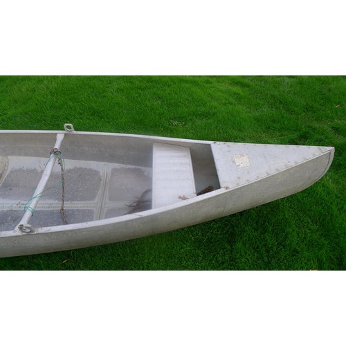 An aluminum skinned canoe by Avoncraft approx 5.3m long