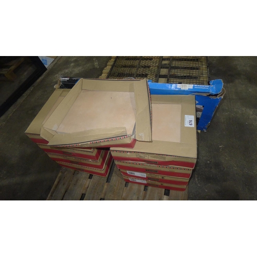 8 full packs and 1 part part of matching colour ceramic glazed floor ...