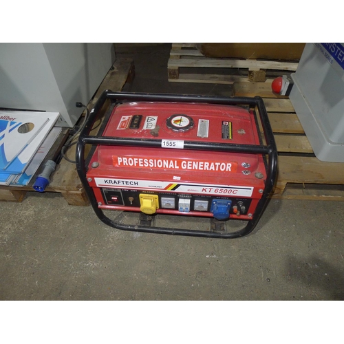 1 petrol engine generator by Kraftech type KT6500C output 110/240v, kva ...