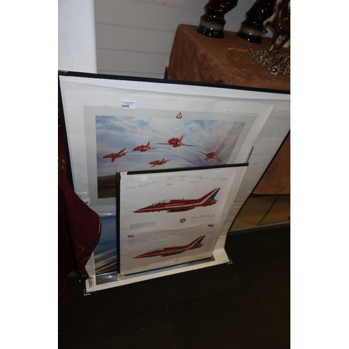 2 unframed Red Arrows prints comprising of 1 by Robert Taylor title ...