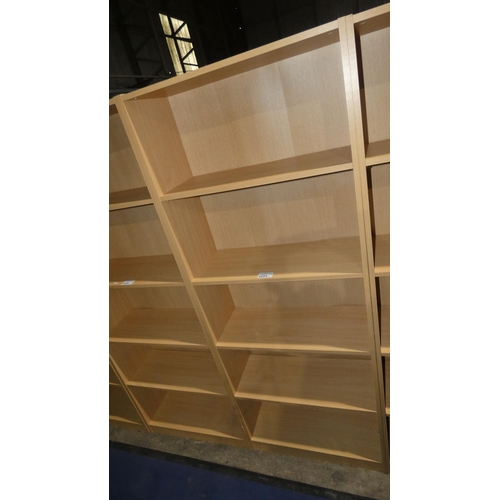 1 wood effect open front shelf unit approx 76 x 31 x 201cm high