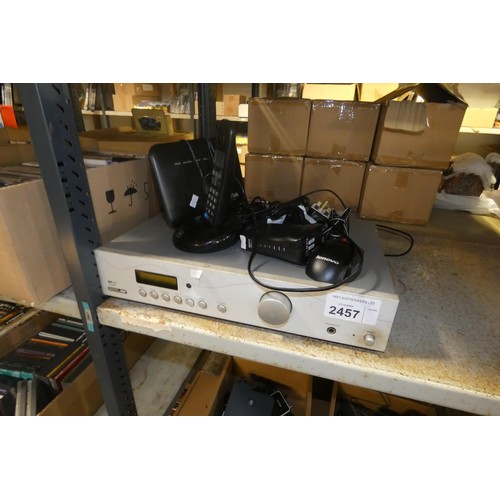 An Acoustic Solutions amplifier SP103, BT phone, Talk Talk router etc ...