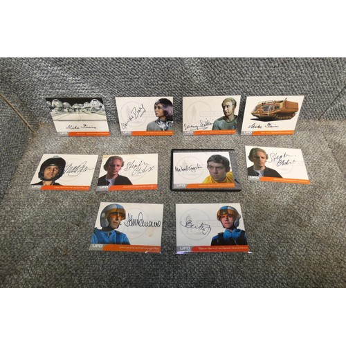 10 x rare Gerry Anderson/UFO autograph cards, please see pictures for ...