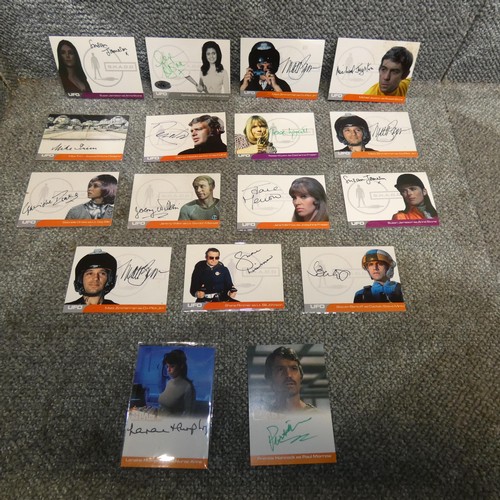 15 x rare Gerry Anderson/UFO & 2x Space 1999 autograph cards, please ...