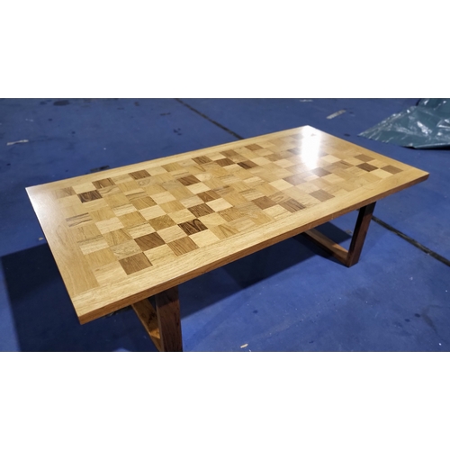 Danish Rosewood chequerboard coffee table designed by Poul Cadovius, 1970s , Cado badge underside. D