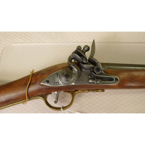 A modern non-firing display replica of a British Brown Bess flint lock ...