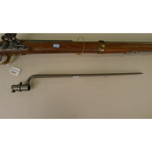 A modern non-firing display replica of a British Brown Bess flint lock ...