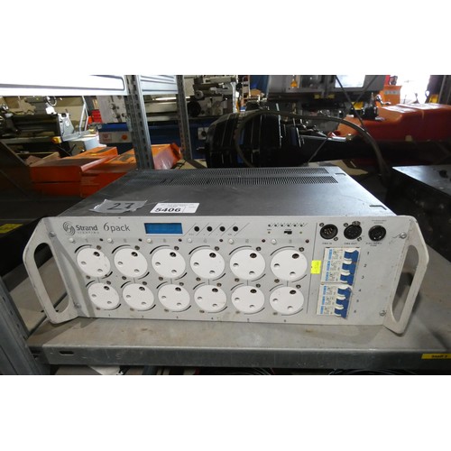 1 x Strand Lighting 6 Pack 6 way Dimmer with isolators & DMX control