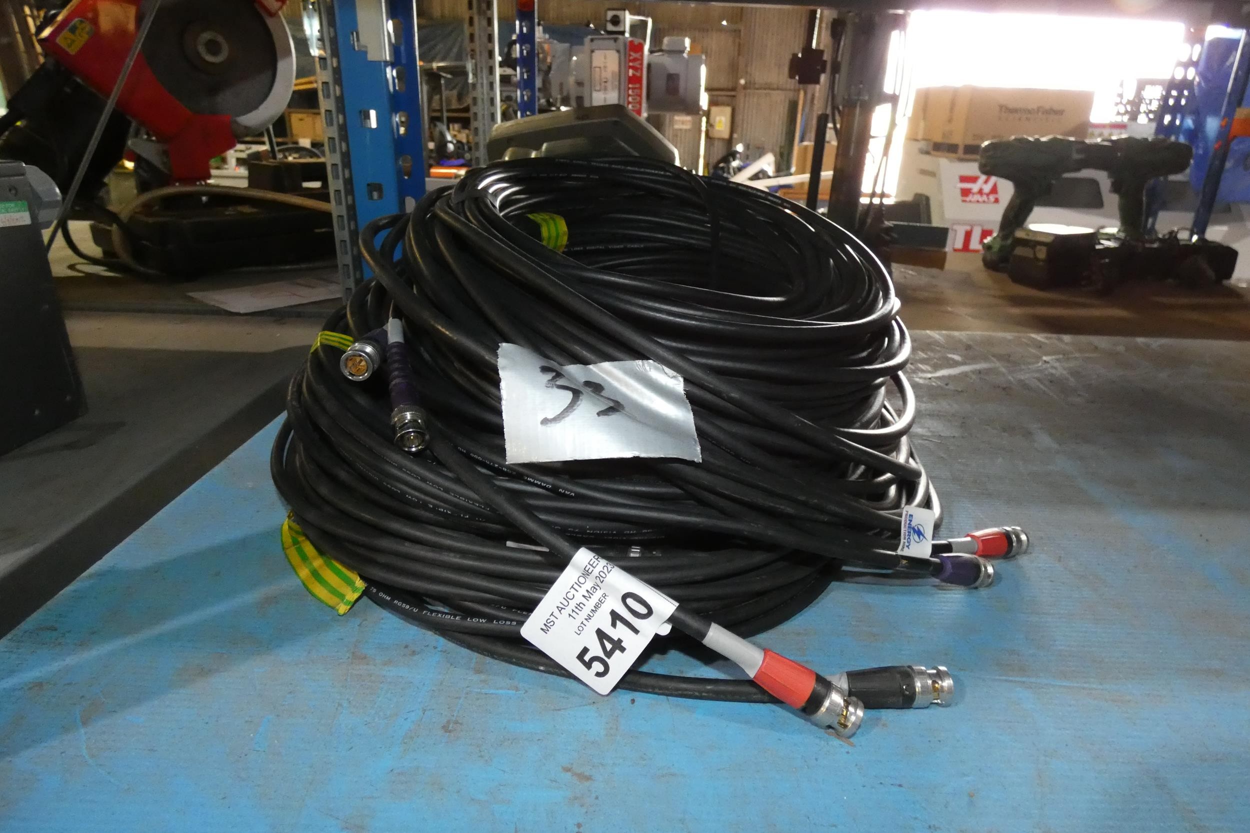 12 x 10m SDi Serial Digital video cables