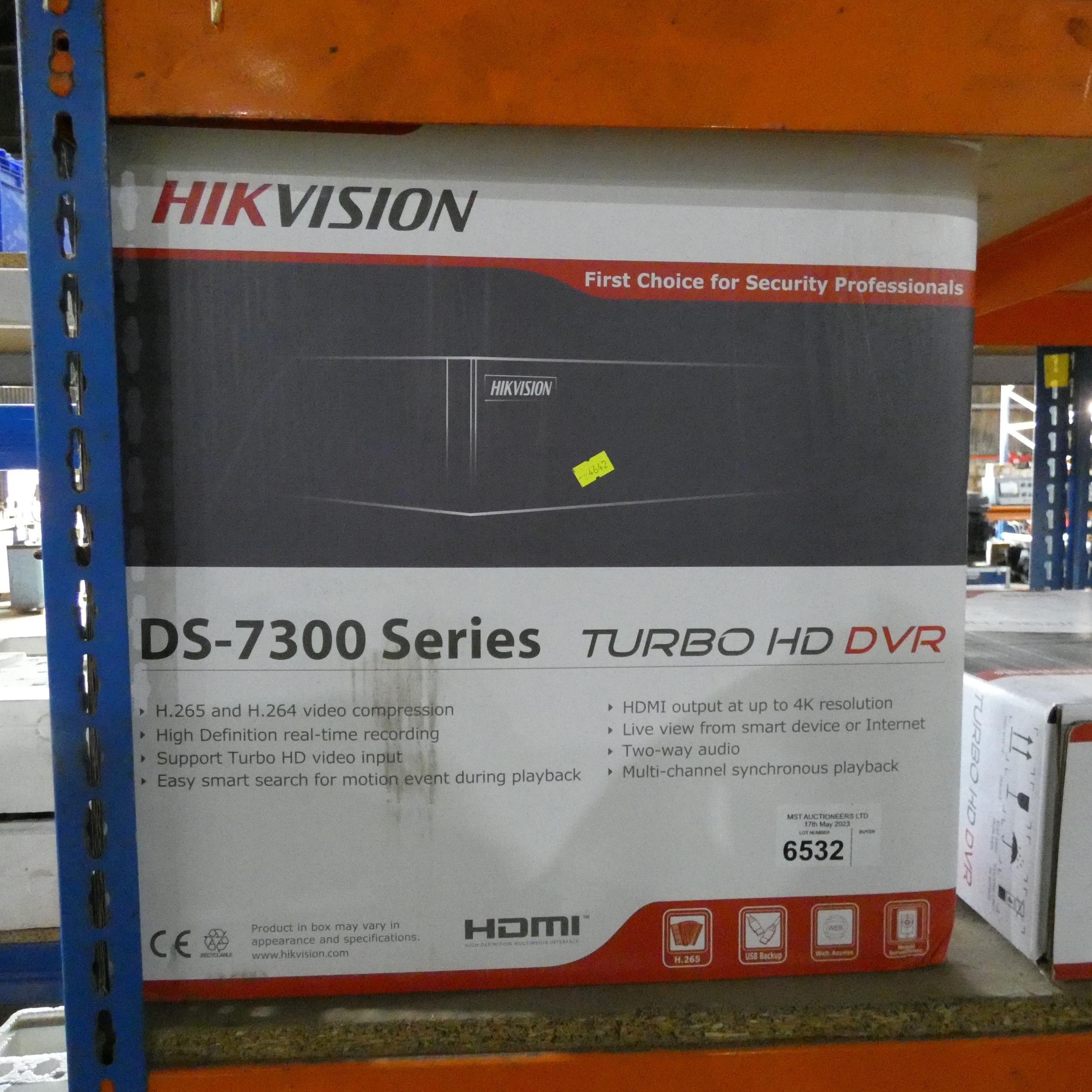 1 x HKVision Turbo HD DVR type DS-7300 Series