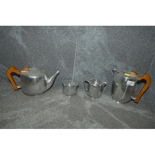 A vintage Picquot ware pewter 4-piece tea set