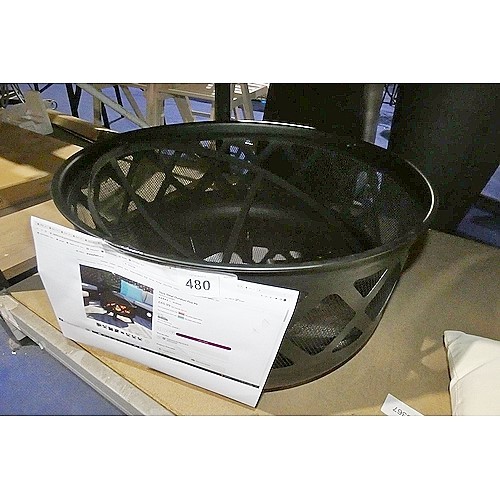 1 x Tara steel outdoor fire pit diameter approx 60cm RRP £55. Please ...