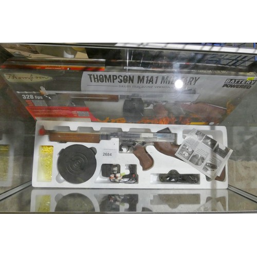 A battery powered BB Gun by Cybergun, type Thompson M1A1 drum version ...