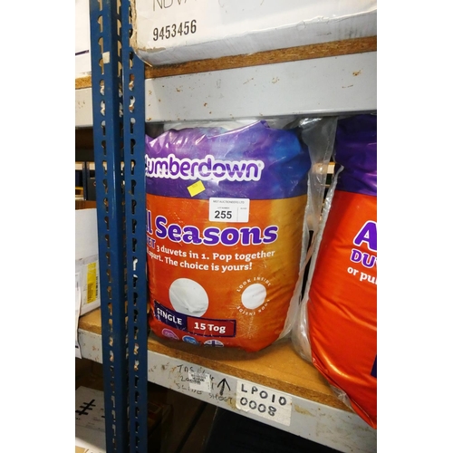 1 x Slumberdown All Seasons 3-in-1 single size duvet 15 tog