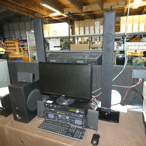 A rack mount sound system with a Revolution XL jukebox pc (just turn on ...