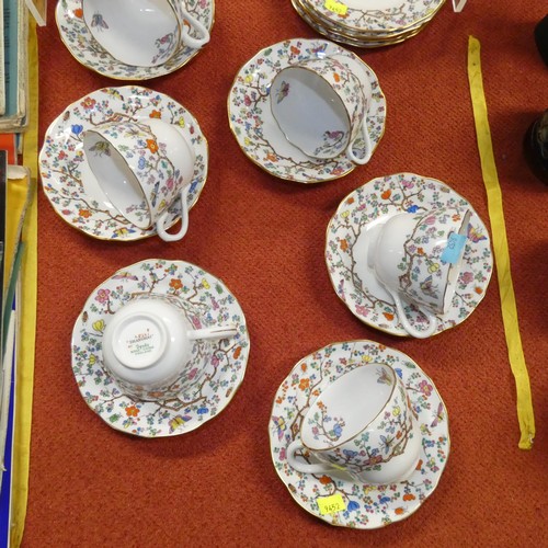 A part floral patterned Spode tea set