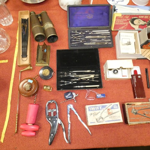 2 vintage geometry sets, a vintage toy home projection set, quantity of ...