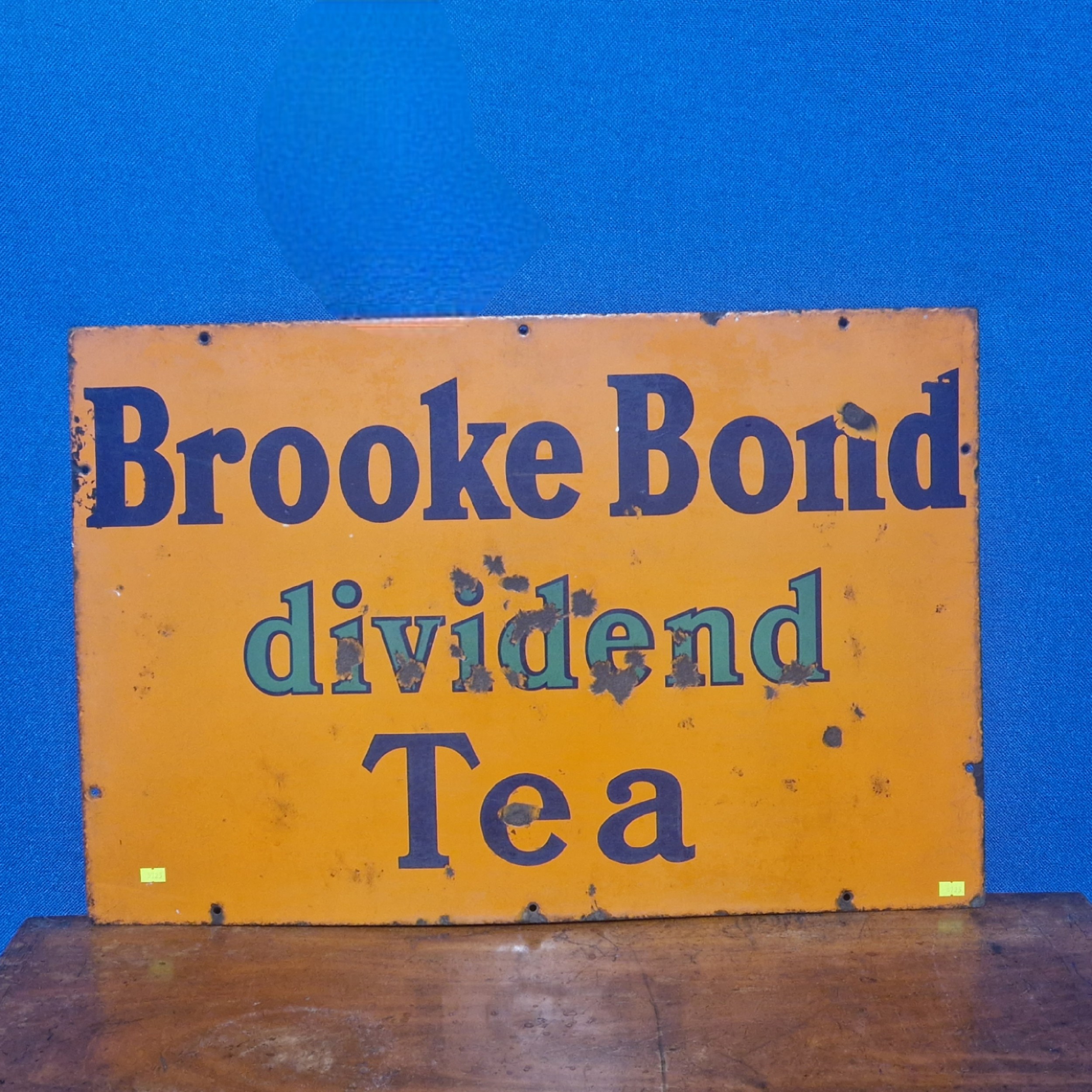 A vintage Brook Bond Tea enamelled sign