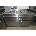 A commercial stainless steel catering storage cabinet with 2 drawers ...
