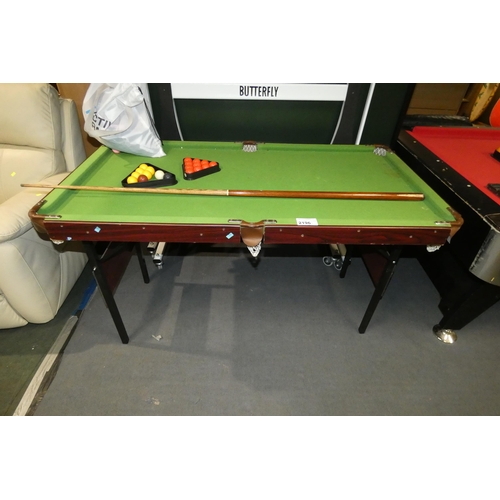 1 x small snooker / pool table approx 140 x 74cm