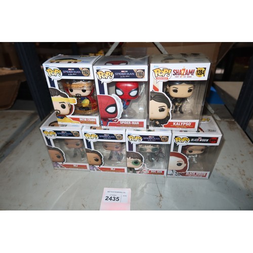 7 x various Funko Pop collectible bobblehead figures