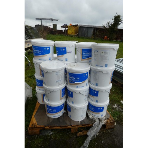 1 x Pallet containing 30 + x 22kg tubs of Gyproc ProMix Lite expired 08 ...