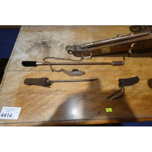 A vintage model of a 19th Century steel barrel muzzle loading field ...