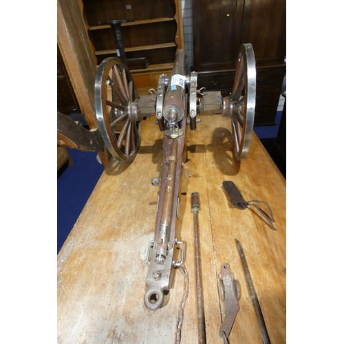 A vintage model of a 19th Century steel barrel muzzle loading field ...