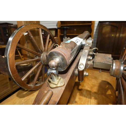 A vintage model of a 19th Century steel barrel muzzle loading field ...