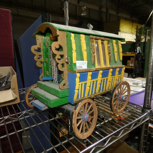 A model wooden gypsy caravan