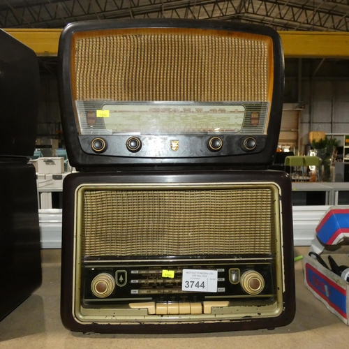 Two vintage bakelite cased mains radios