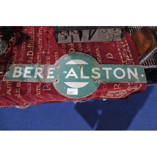 A vintage enamelled railway sign Bere-Alston