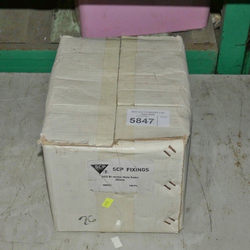 1 x box containing approx 100 x SCP HSS bi-metal hole saws 20mm