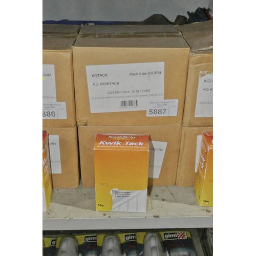 2 boxes containing Kwik Grip Kwik Tack white re-usable adhesive strips ...
