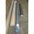 1 x part roll of Luxytex brown faux tile vinyl floor covering - label ...