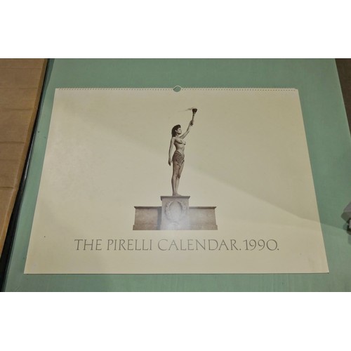 A 1990 vintage Pirelli calendar in original box
