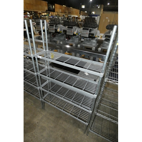 A catering type rack by Craven with 4 shelves approx 96x30x172cm