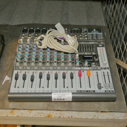 A 12 channel audio mixer by Behringer type Xenyx1222Fx - trade