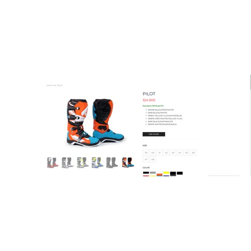 A pair of Forma Pilot White / Orange / Aqua motorcycle boots RRP £273 ...